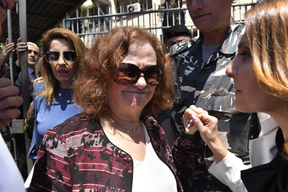 Sit-in de solidarité avec Ghada Aoun de partisans aounistes devant le ...