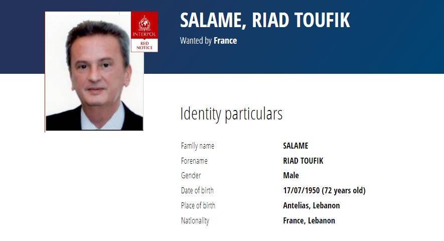 Le Liban a reçu une notice rouge d'Interpol après le mandat d'arrêt ...