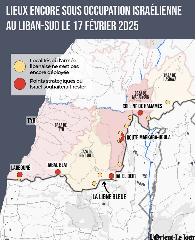 Ce que l'on sait des cinq points où Israël maintient des « positions ...