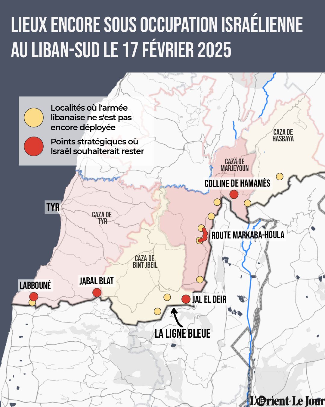 Ce que l'on sait des cinq points où Israël maintient des « positions ...