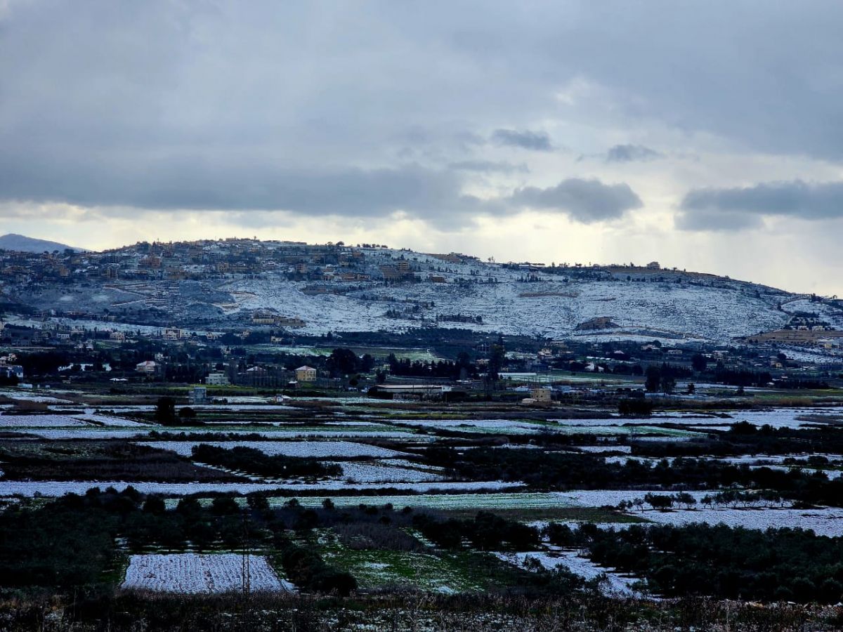Lebanon blanketed in snow at low altitudes, as cold temperatures ...