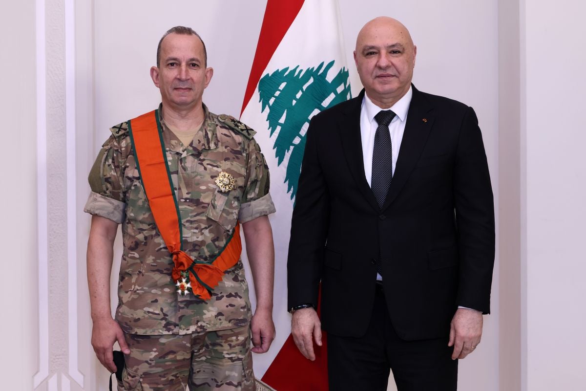 Commander-in-chief of Lebanese Army, Rodolph Haykal, awarded National ...