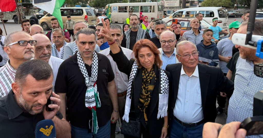 Lina Tabbal, passagère de la flottille pour Gaza, participe à une ...