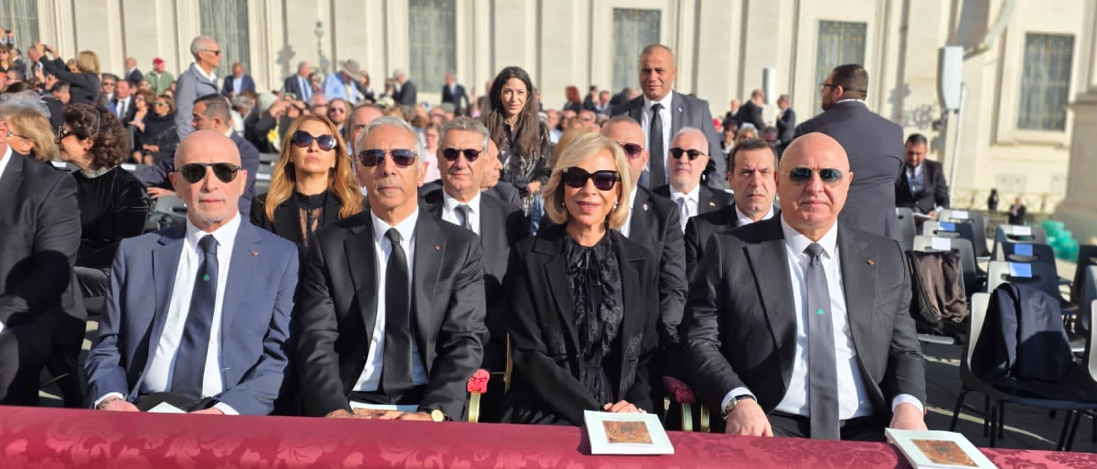 Joseph and Neemat Aoun attend the canonization ceremony of Archbishop ...