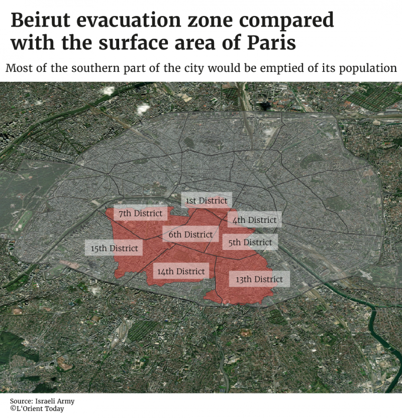 In maps: What Israel's evacuation order for the entirety of Beirut's ...
