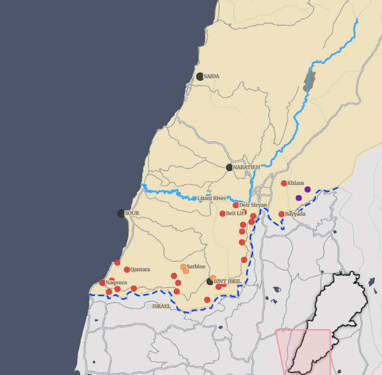 Israeli invasion of southern Lebanon: Mapping the ground offensive as ...